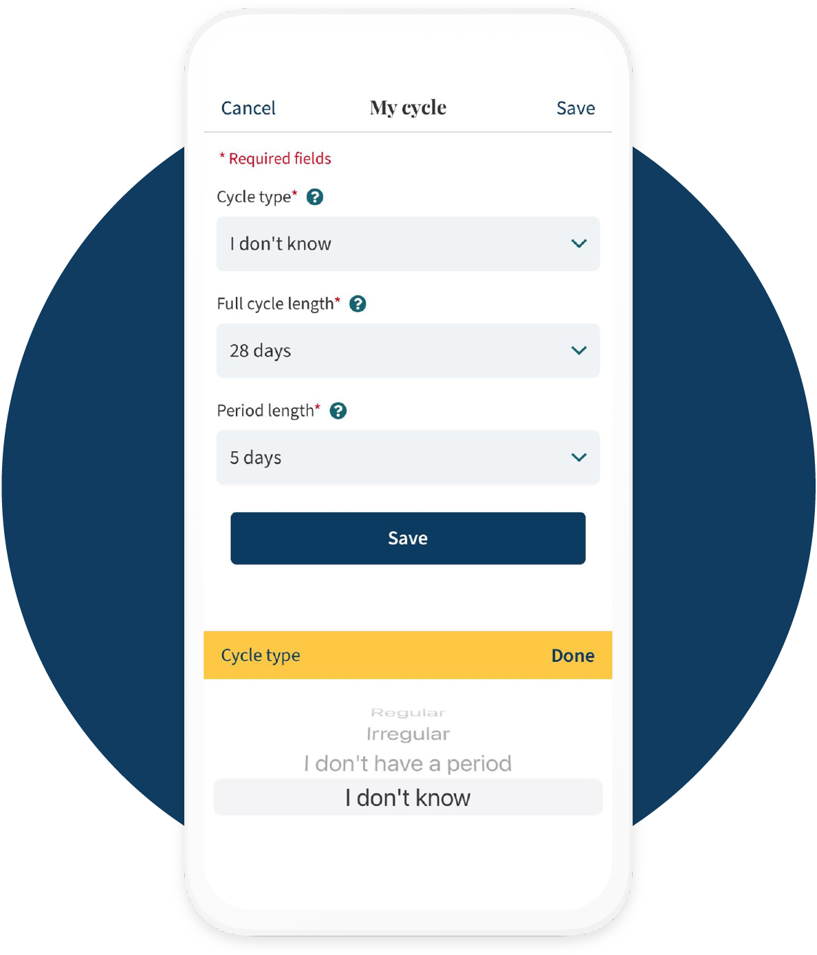 Cycle Tracking - Ovia Health